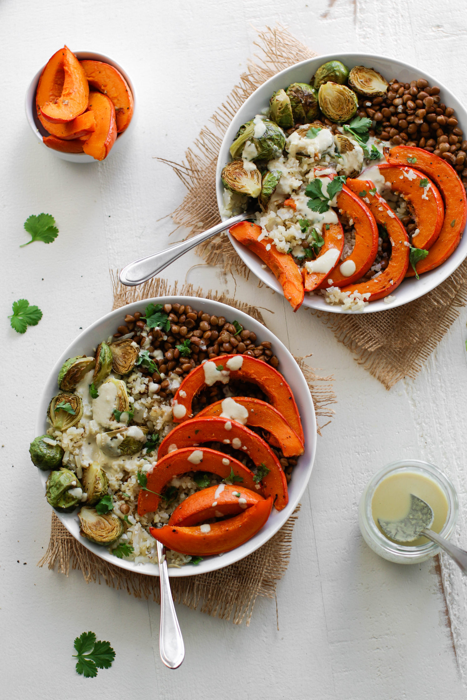 Lentil & Winter Squash Cauliflower Rice Power Bowl - Flora & Vino