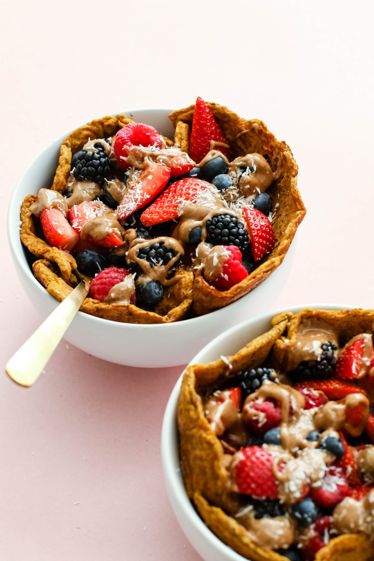 Pumpkin Protein "Pan-crepe" Bowls - Flora & Vino