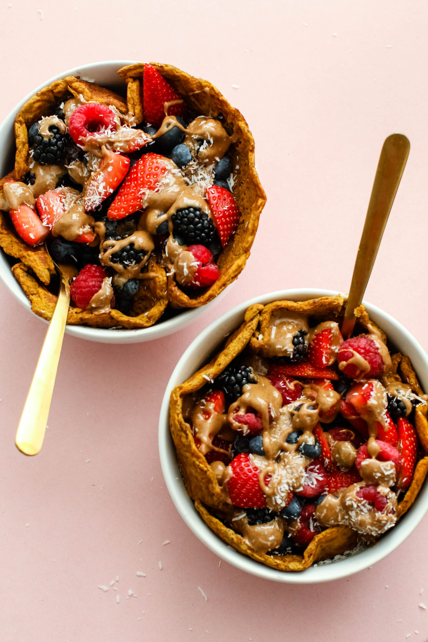 Pumpkin Protein "Pan-crepe" Bowls - Flora & Vino