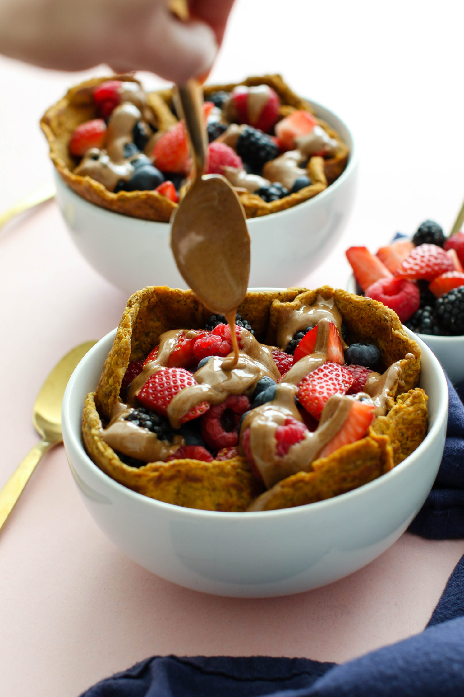 Pumpkin Protein "Pan-crepe" Bowls - Flora & Vino