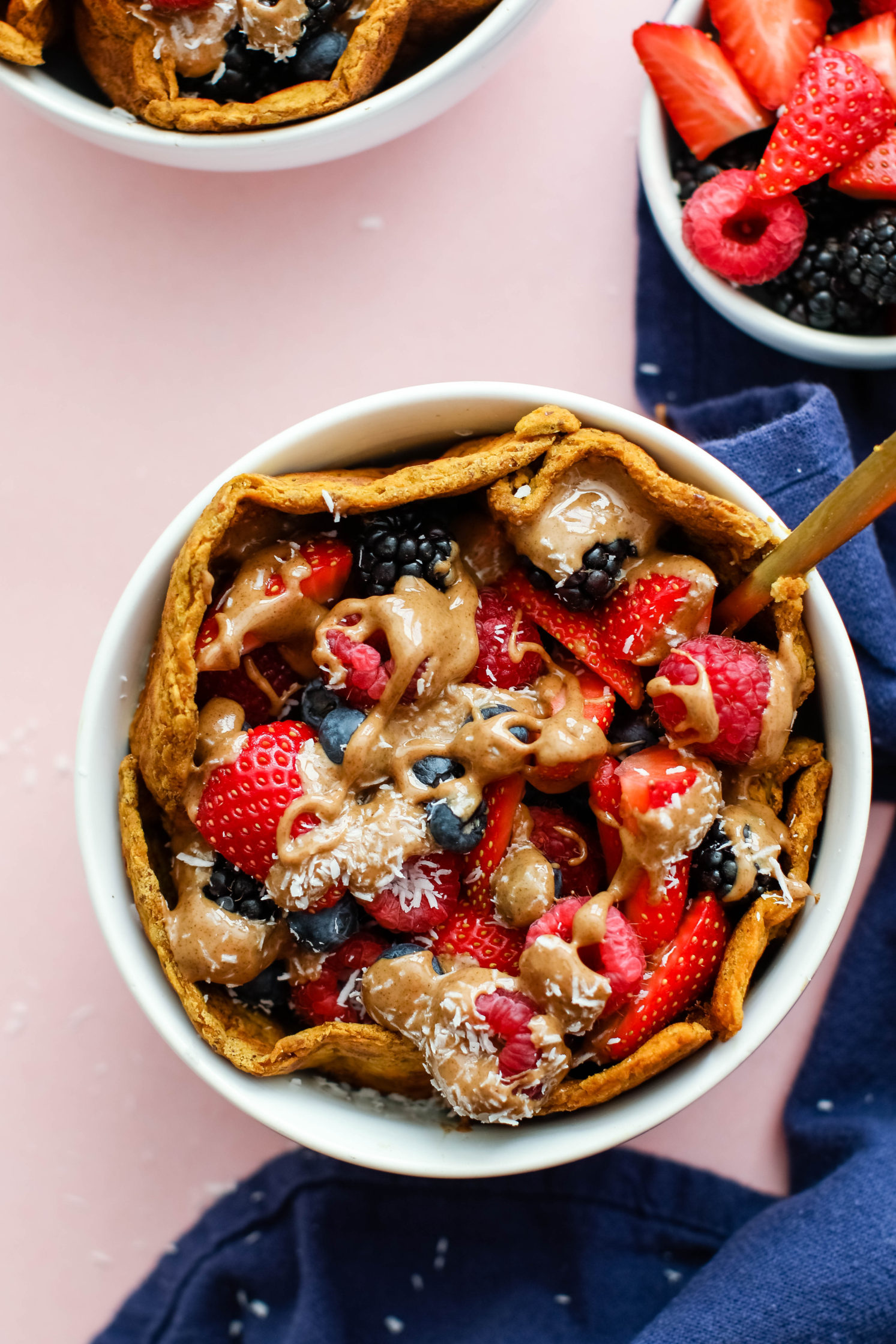 Pumpkin Protein "Pan-crepe" Bowls - Flora & Vino