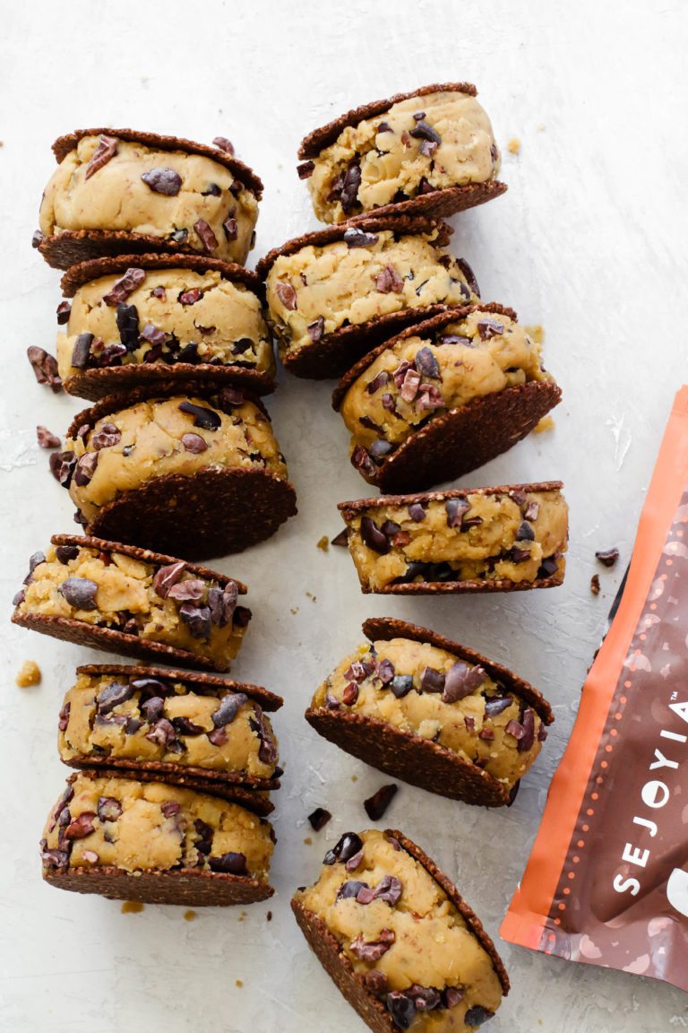 Cacao Chickpea Cookie Dough "Snackwiches" Recipe - Flora & Vino