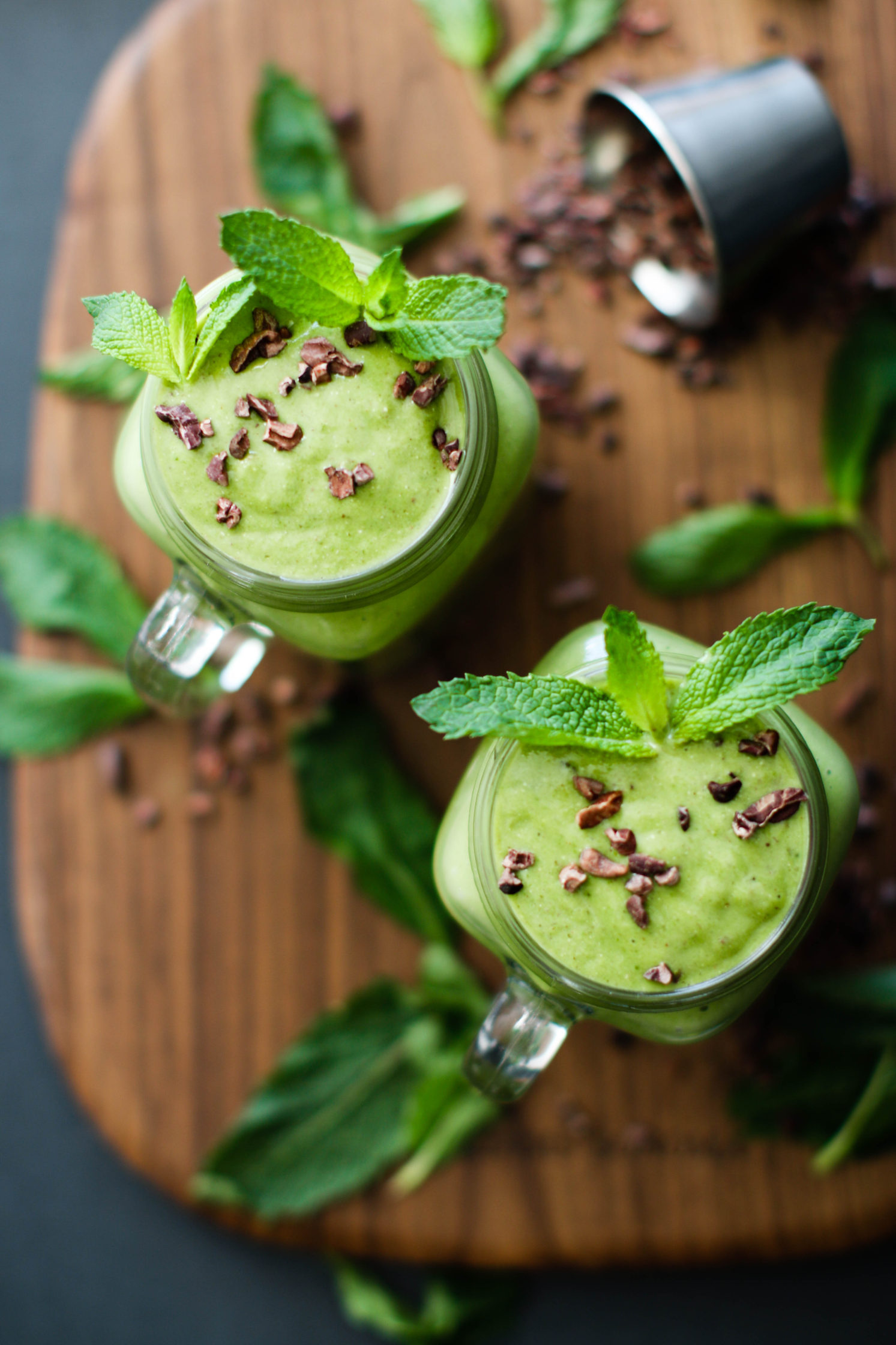 Minty Mango Chip Shamrock Shakes - Flora & Vino