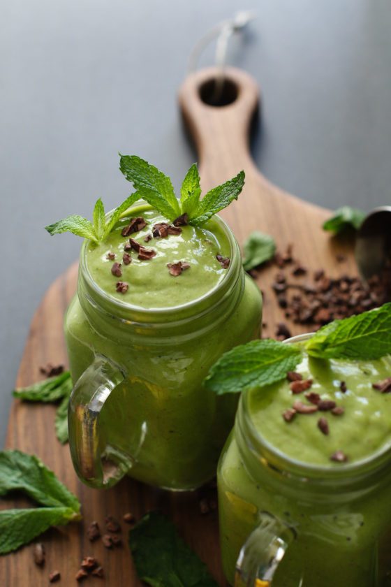 Minty Mango Chip Shamrock Shakes - Flora & Vino