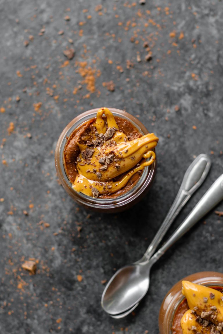 Vegan Chocolate Peanut Butter Pudding Recipe - Flora & Vino