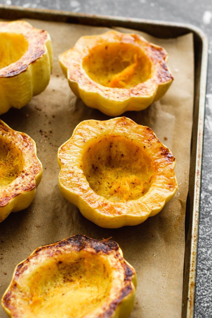 Breakfast Stuffed Squash Recipe (with carnival squash) - Flora & Vino