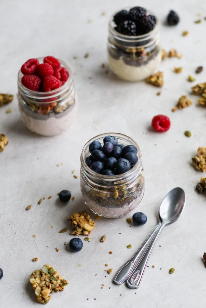 Berry Yogurt Protein Parfaits - Flora & Vino