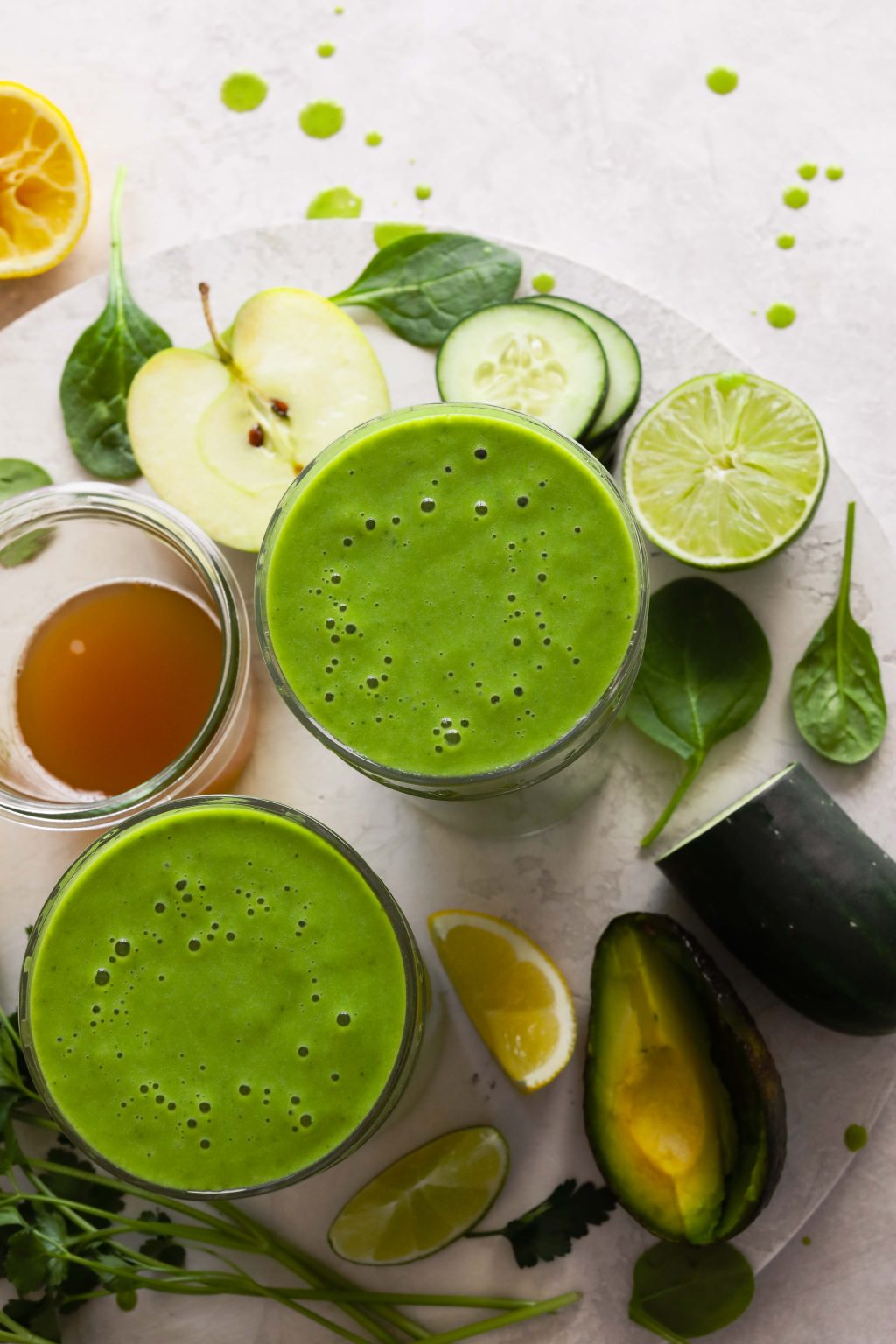 Savory Green Kombucha Smoothie - Flora & Vino