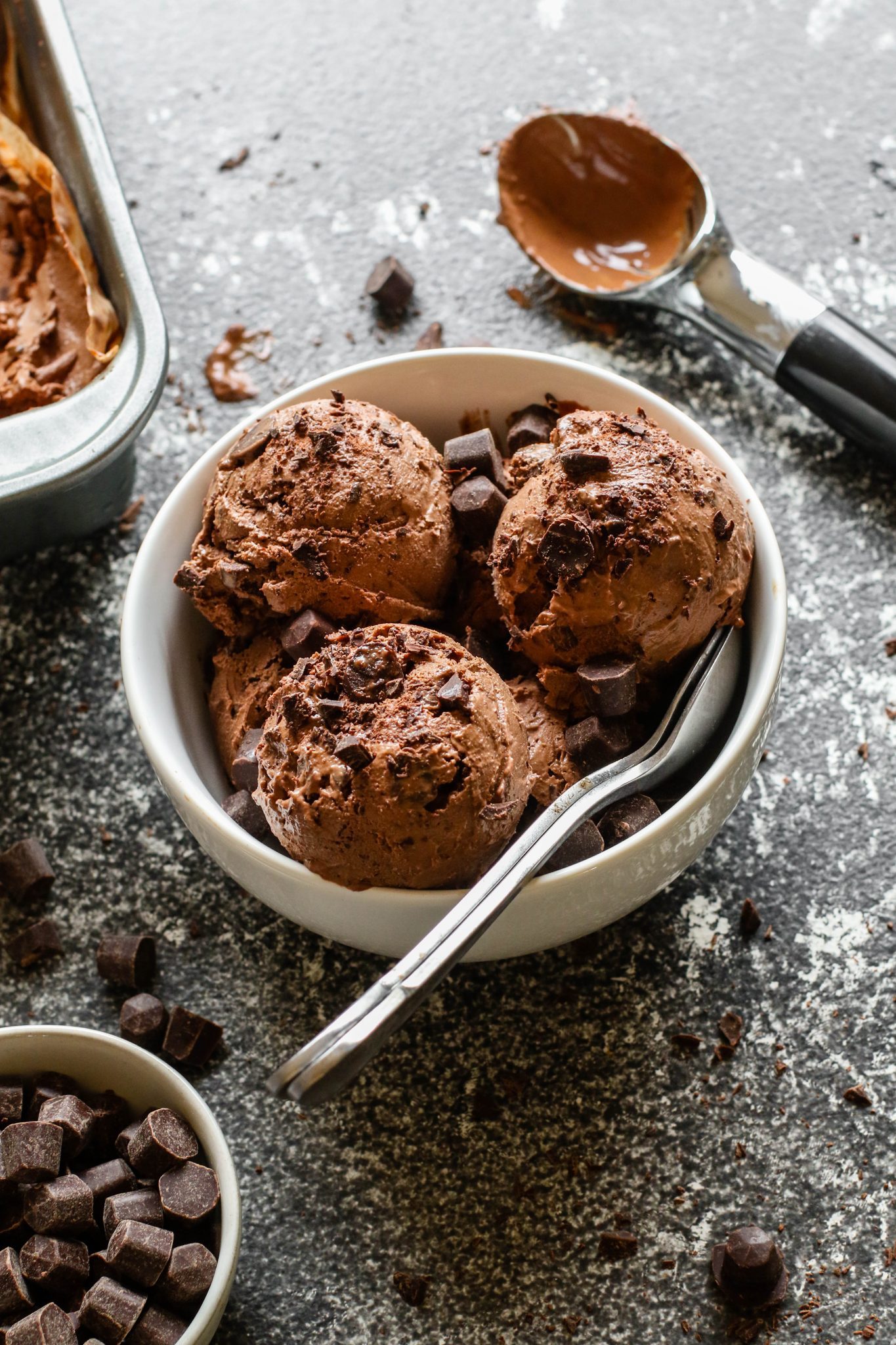 No-Churn Chocolate Chunk Ice Cream - Flora & Vino