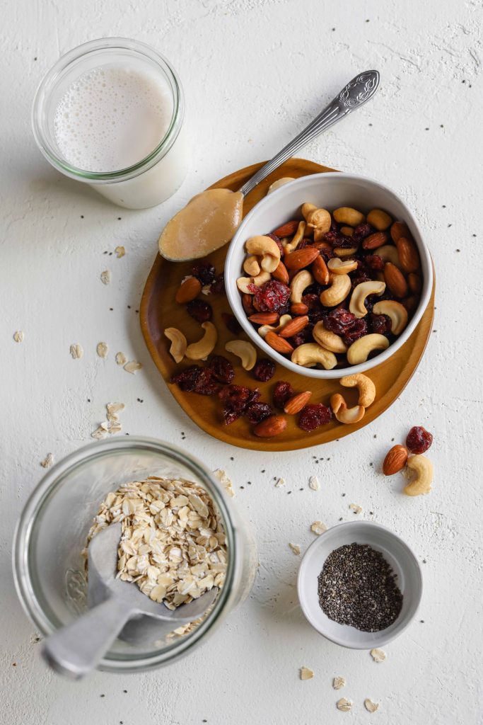 Trail Mix Overnight Oats - Flora & Vino