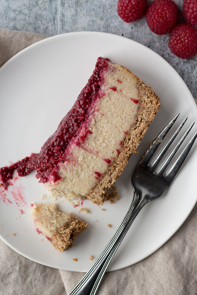 Vegan Raspberry Cheesecake - Flora & Vino