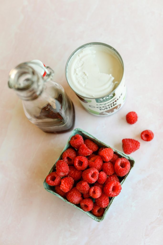 Vegan Raspberry Sorbet - Flora & Vino