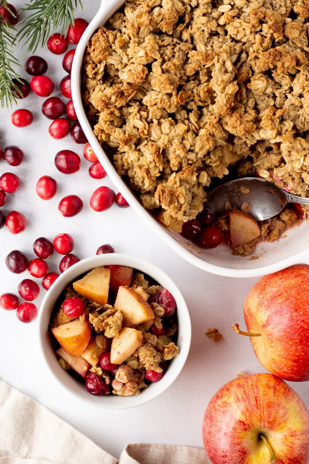 Cranberry Apple Crumble Recipe (oil-free!) - Flora & Vino