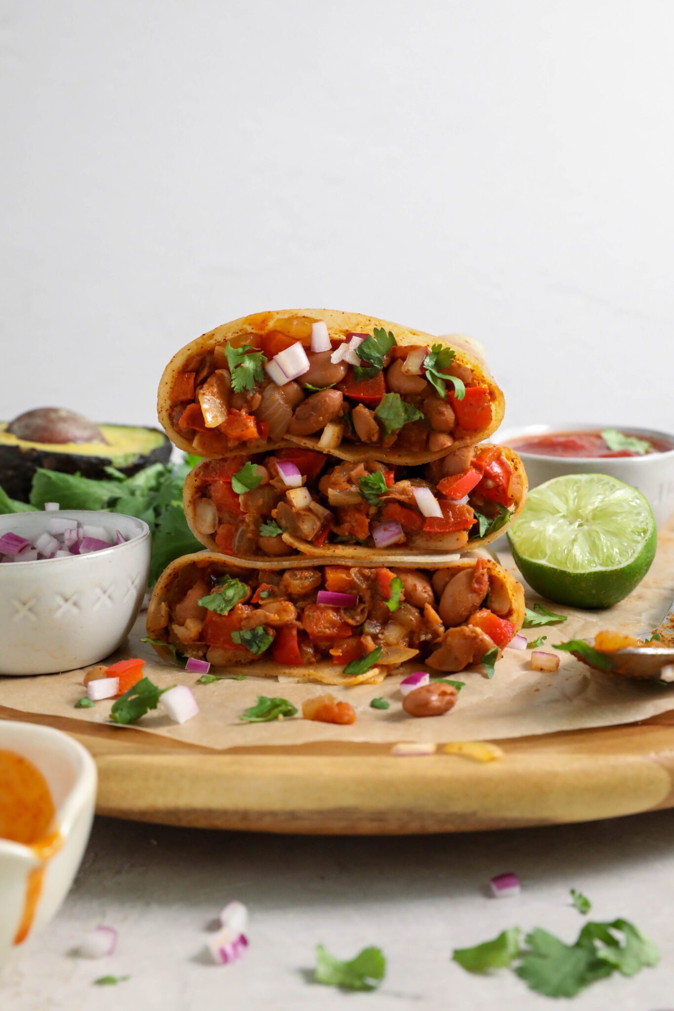 Vegan Bean Burrito with pinto beans - Flora & Vino