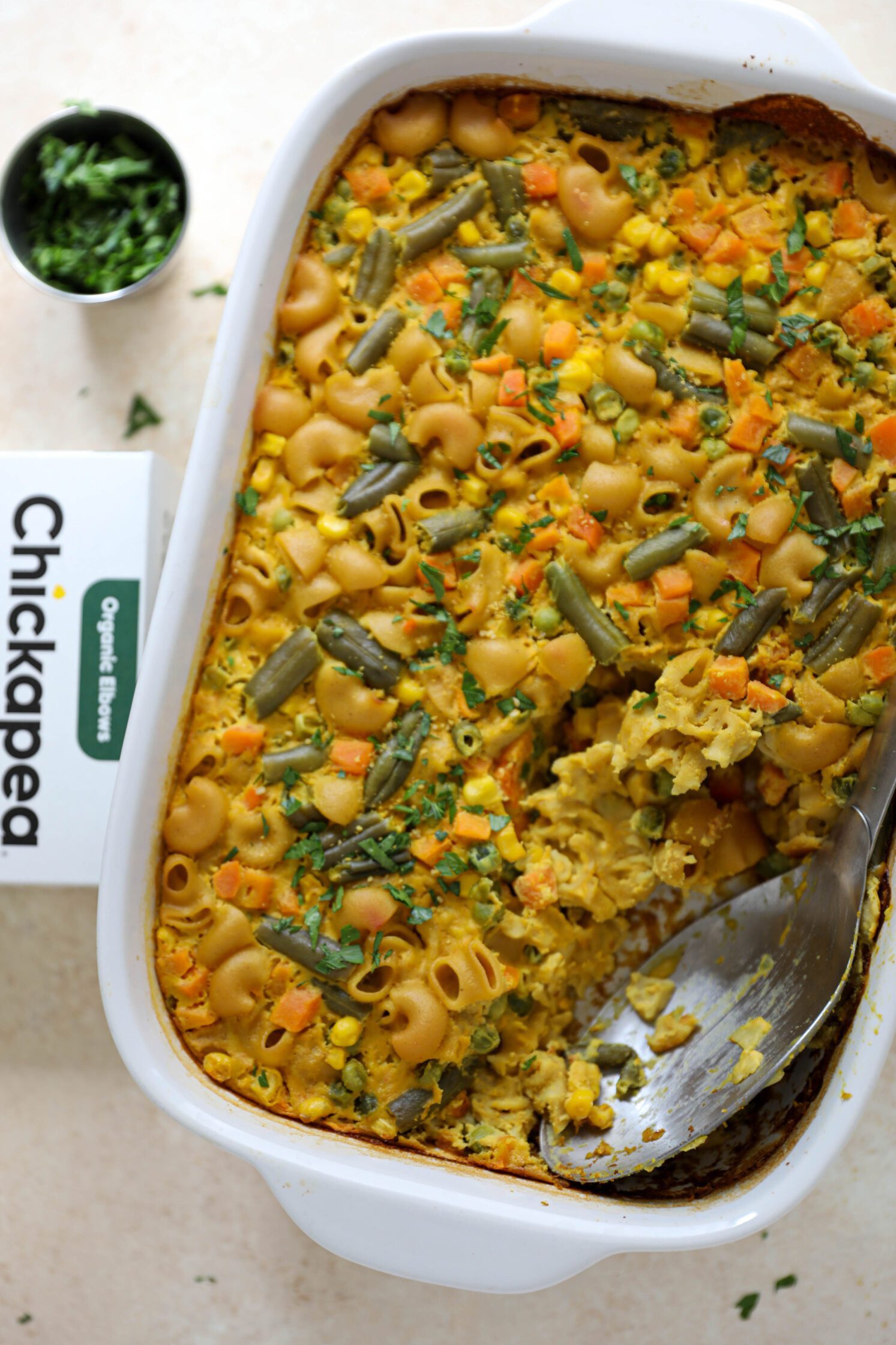 Chickpea Macaroni Casserole Recipe - Flora & Vino