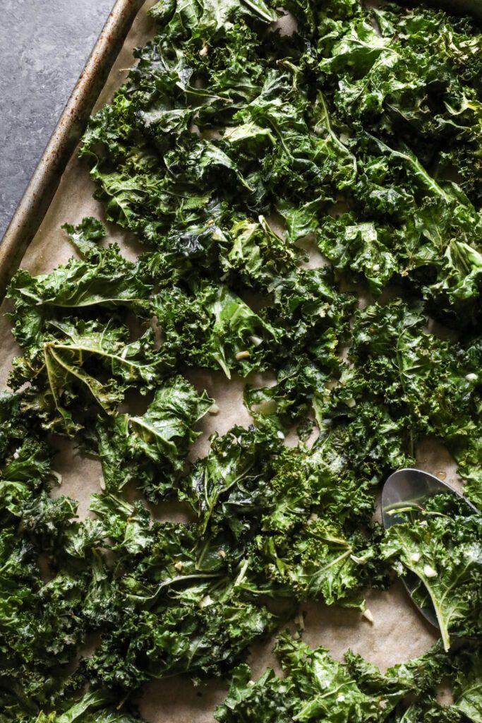 Lime Maple Roasted Kale - Flora & Vino