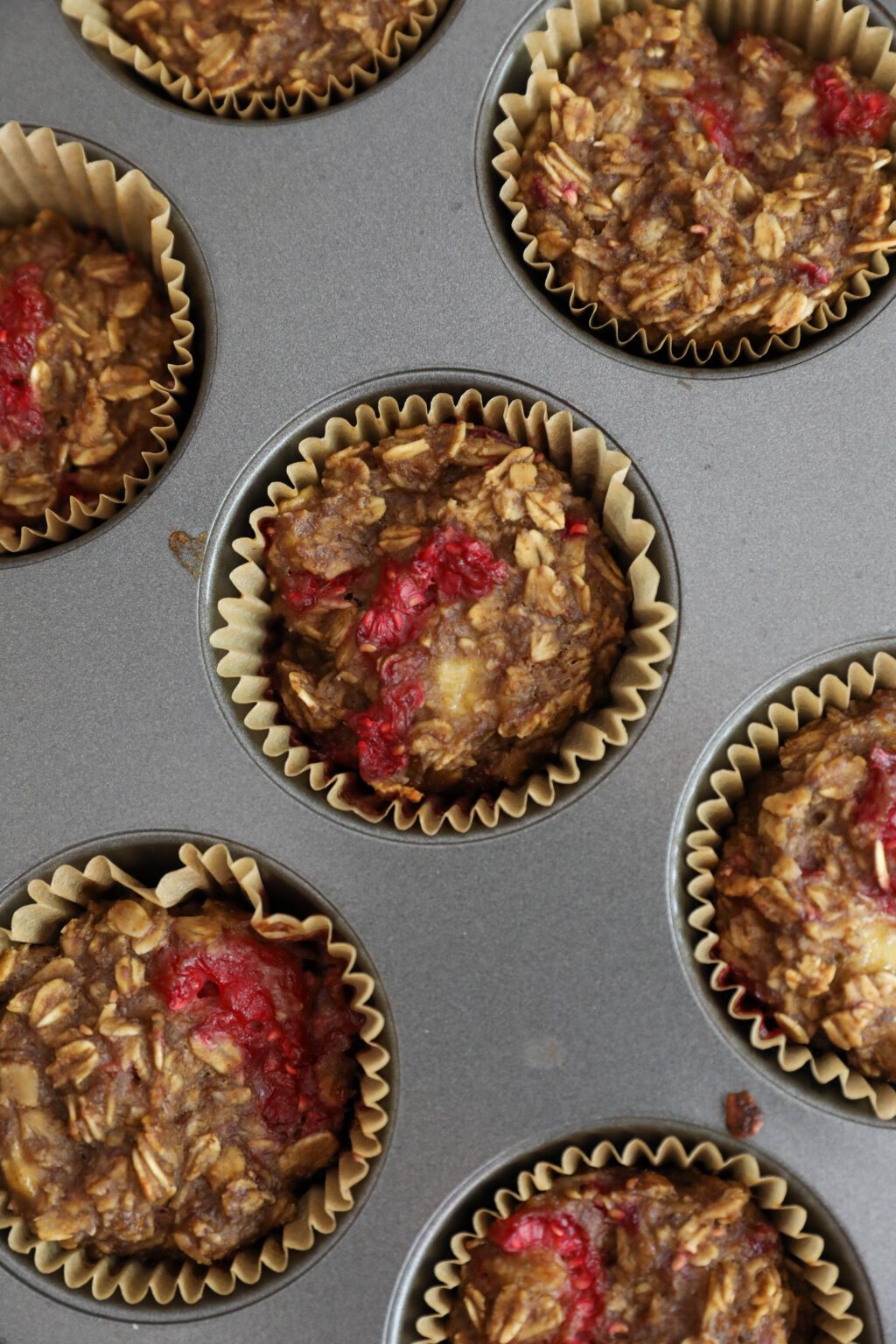 Raspberry Baked Oatmeal Cups - Flora & Vino