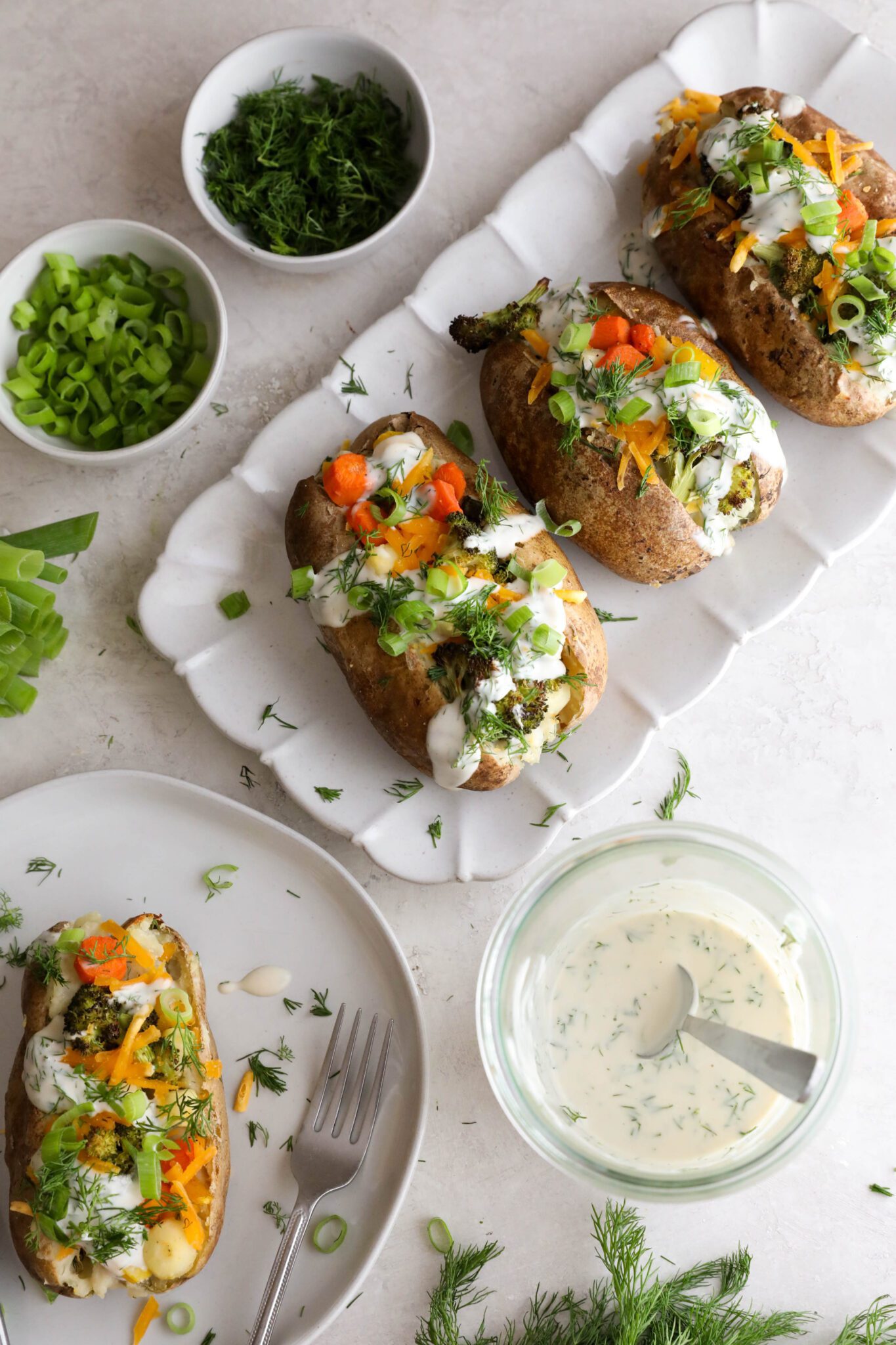 Veggie Loaded Twice Baked Potato Recipe - Flora & Vino