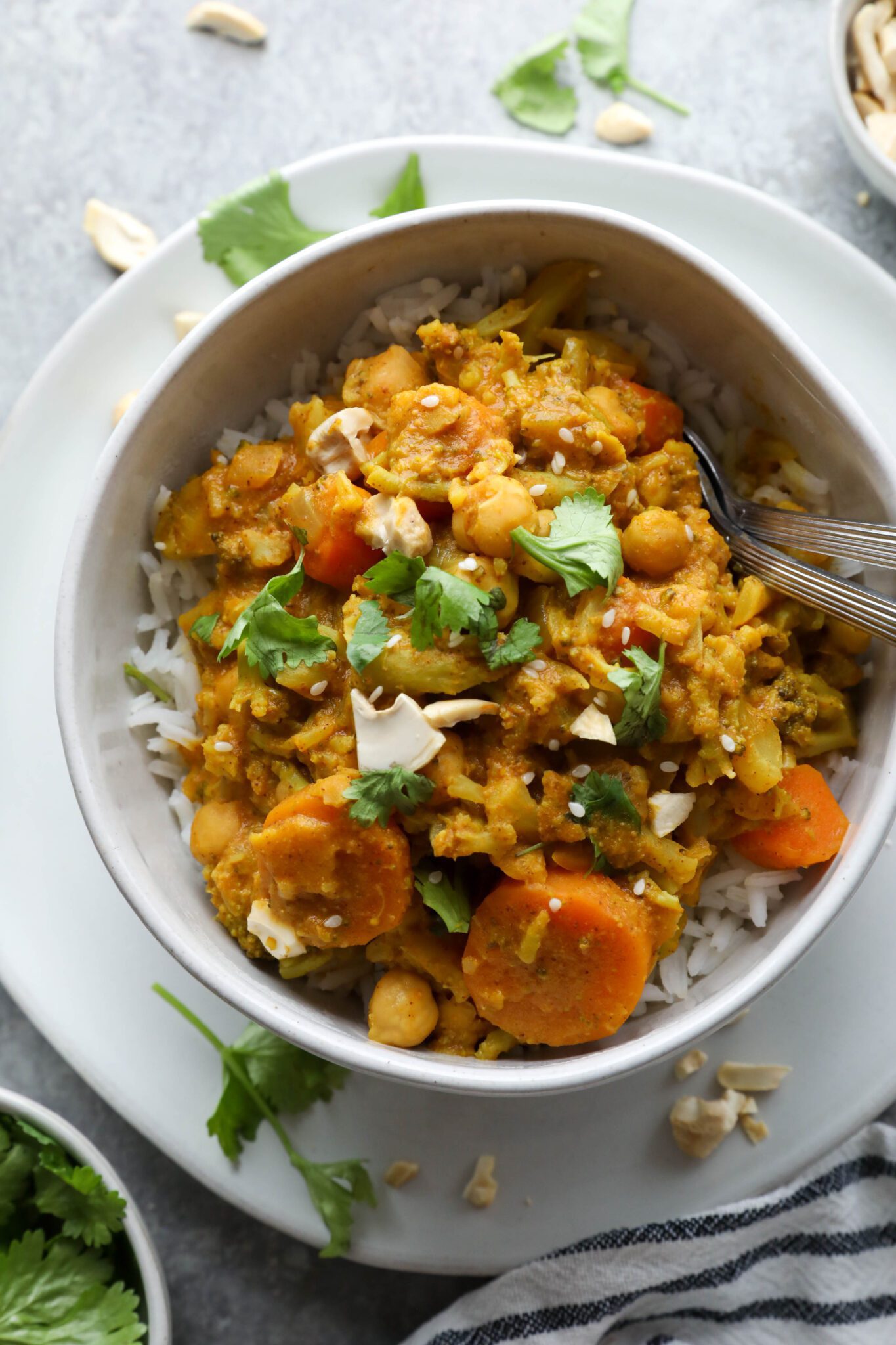 Vegan Vegetable Korma by Flora & Vino made in 1 pot and lower sodium!