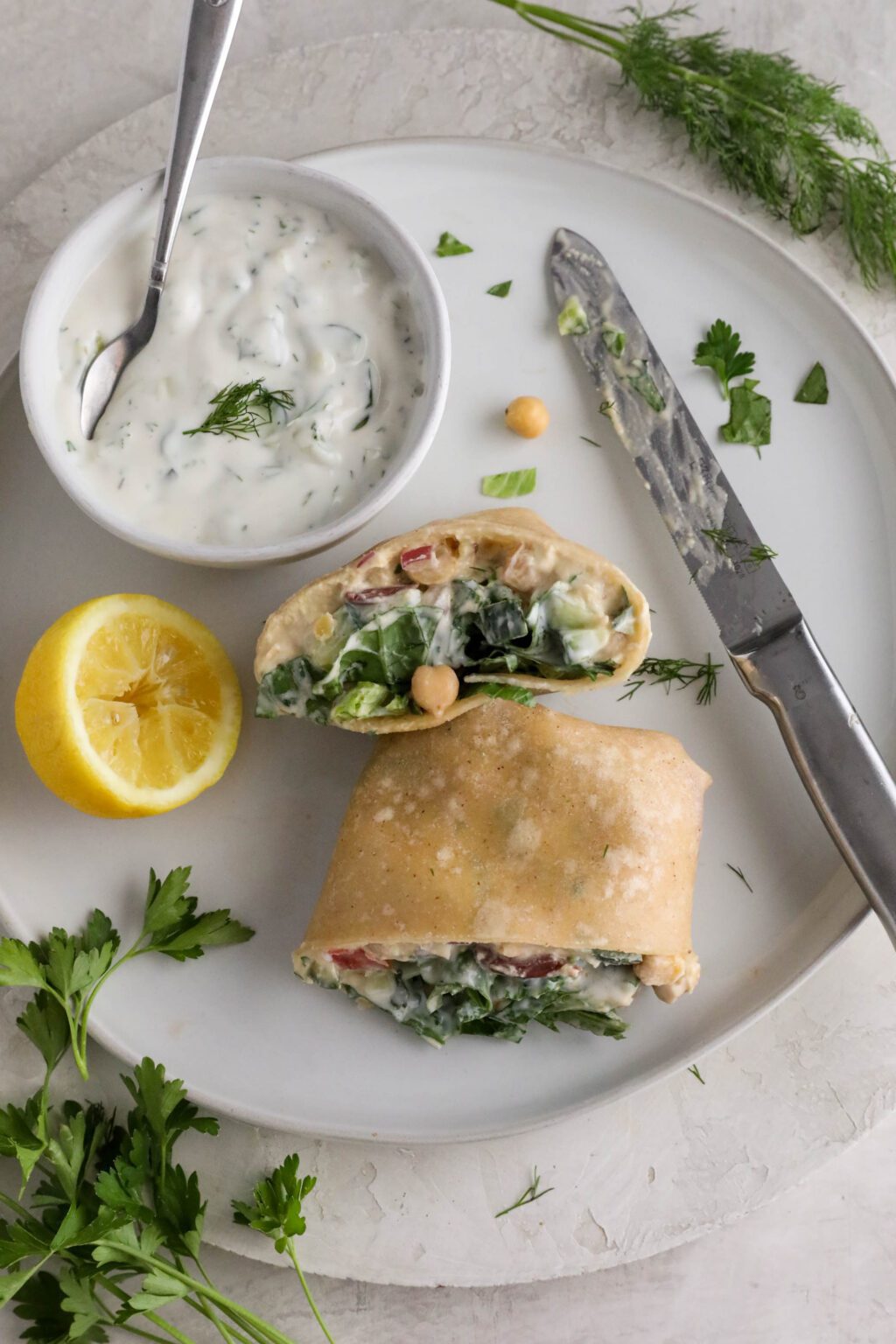 Chopped Greek Wrap Recipe - Flora & Vino