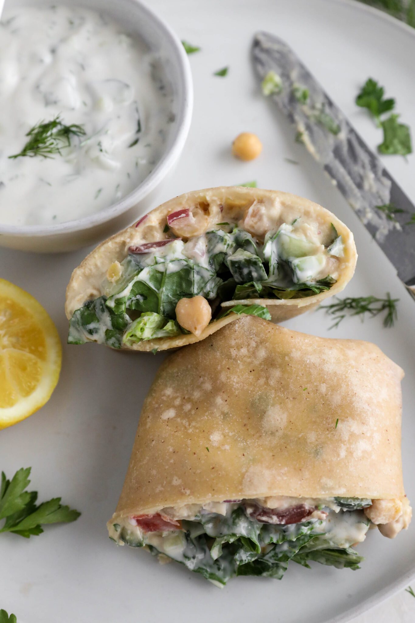 Chopped Greek Wrap Recipe - Flora & Vino