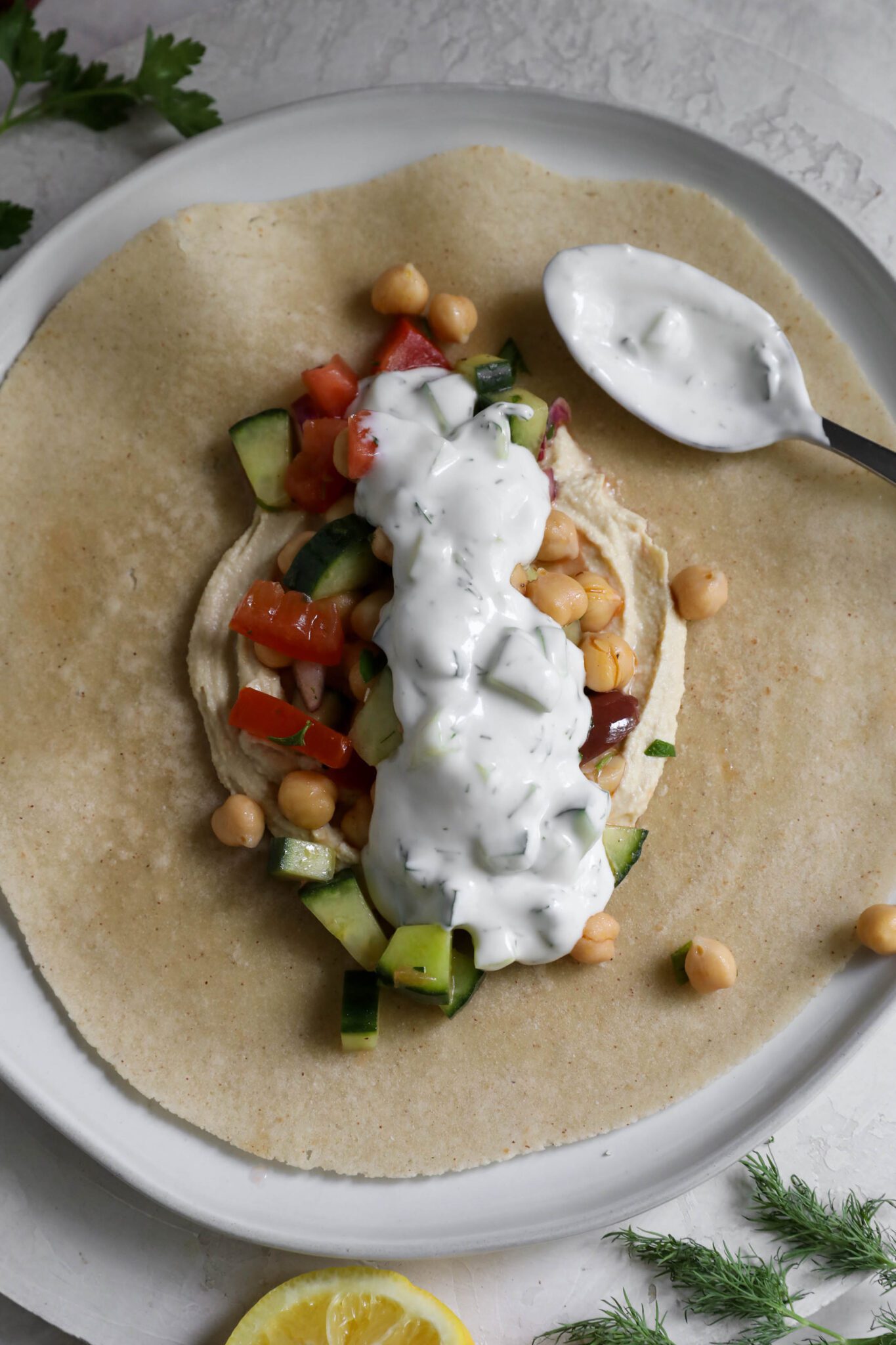 Chopped Greek Wrap Recipe - Flora & Vino